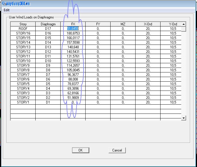 [Hỏi] Cách gán tải trọng gió trong etab? - Powered by Discuz!